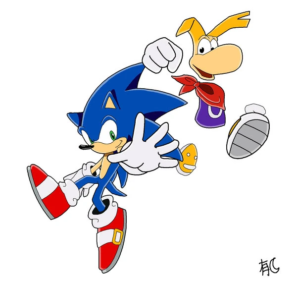Image - Sonic and Rayman by Uwall.jpg - Garry's Mod Wiki